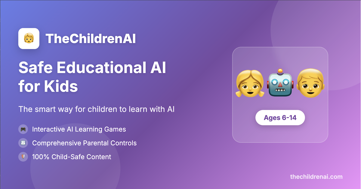 The Children AI | Safe Educational AI Platform for Kids Ages 6-14